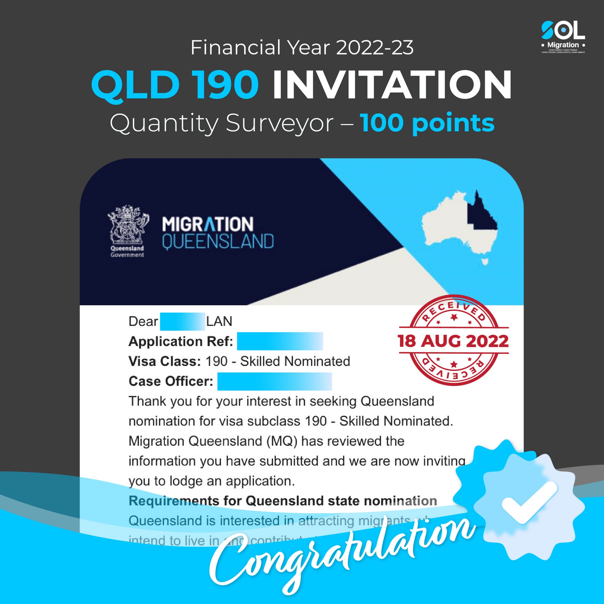 QLD Skill Migration Update 19 Aug 2022 | SOL Migration